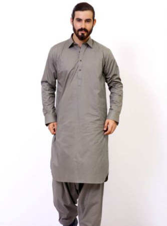 Shalwar Kameez Grey – Al Saeed Fabrics